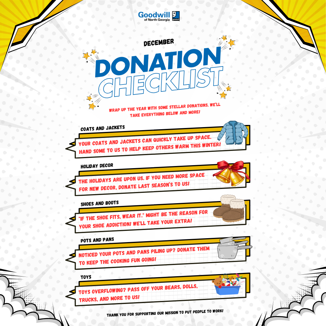 Donation Checklist | Goodwill of North Georgia